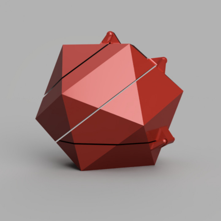 3D Printable PLA-Tonix: Icosahedron by Sabrina Bagley