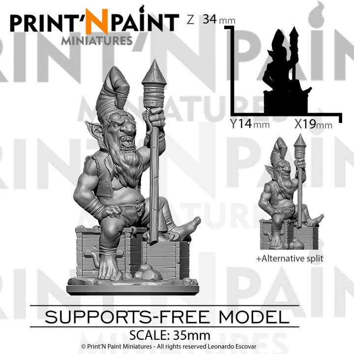 3D Printable Pyrotechnics Goblin by Leonardo Escovar