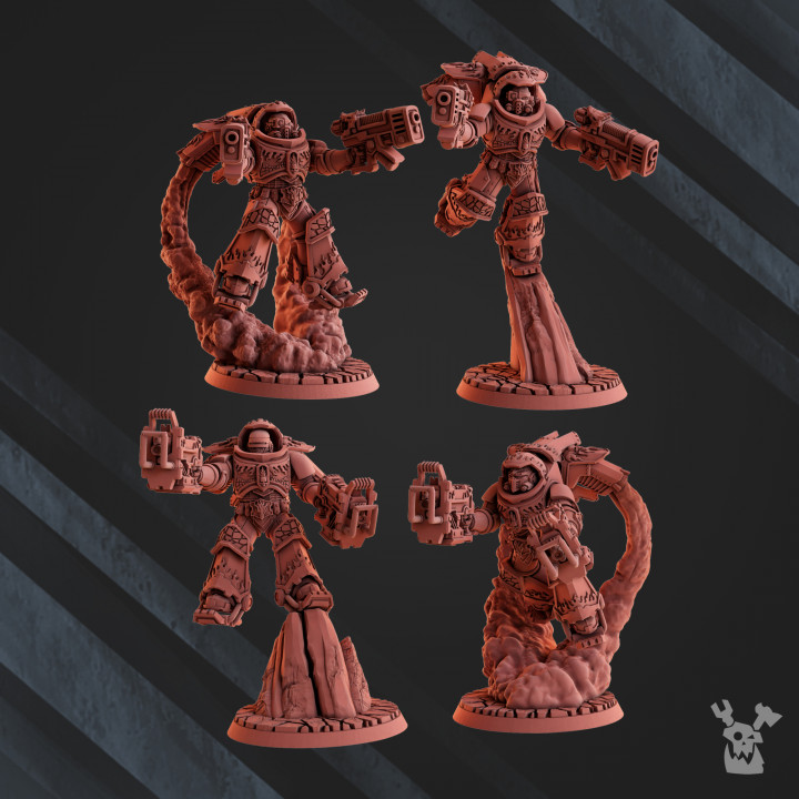 3D Printable Dragon Armor Jetpack Squad by dakkadakka.store