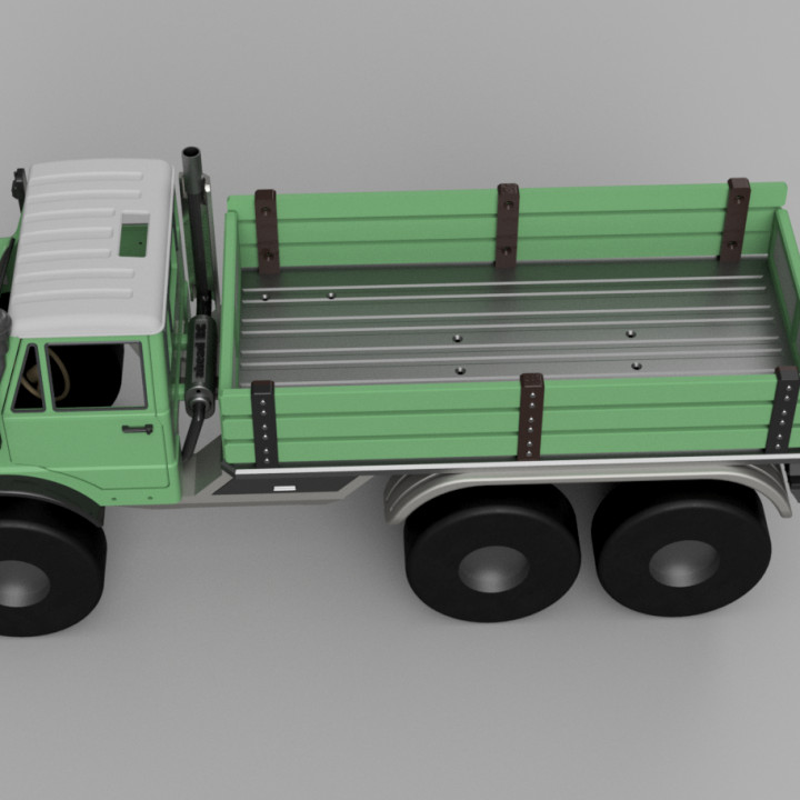 3D Printable Crawler Bog 406 TRX6 Flatbed for Single Cab- 1/10 RC body ...