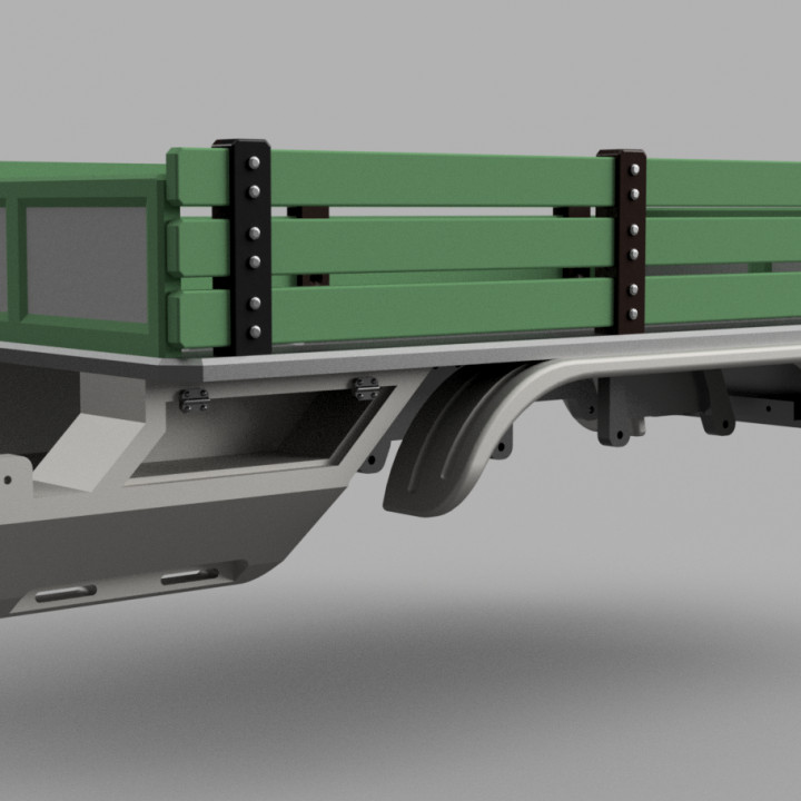 3D Printable Crawler Bog 406 TRX6 Flatbed for Single Cab- 1/10 RC body ...