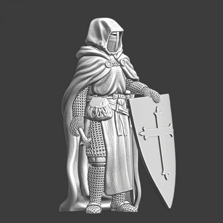 3D Printable Medieval leper knight with mace - Order of Lazarus by ...