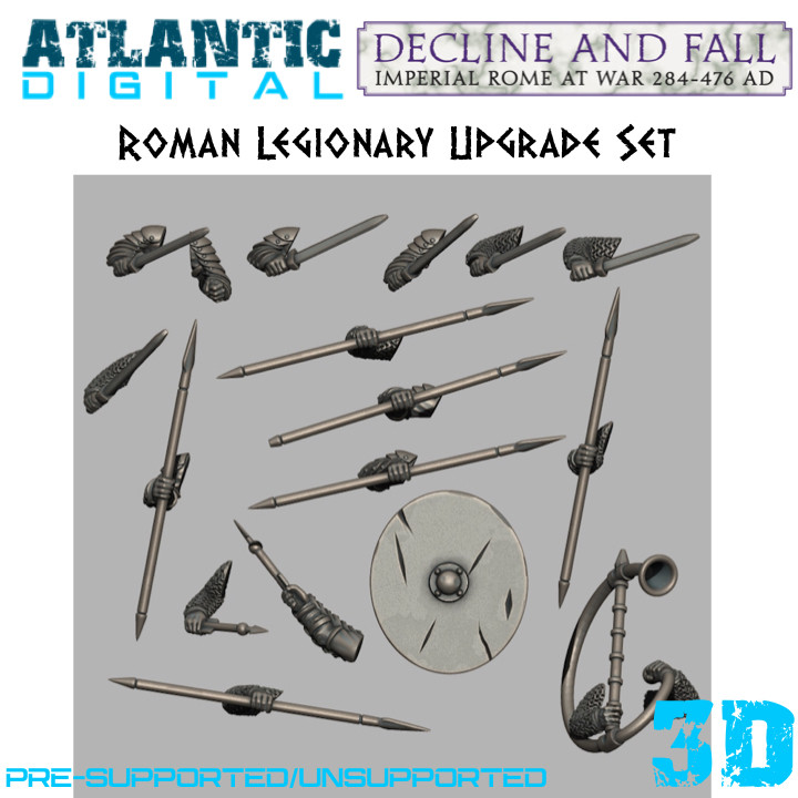 3D Printable Roman Legionary Upgrade Set by Wargames Atlantic