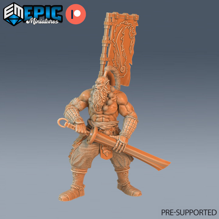 3D Printable Orc Warrior Set / Green Skin Army / Evil Humanoid / Male ...