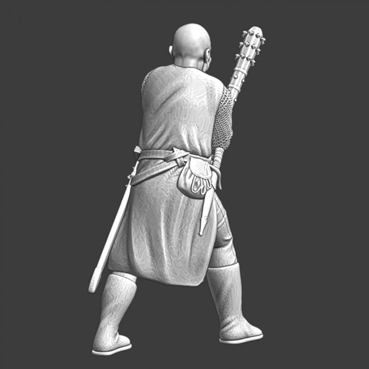 3D Printable Medieval leper knight fighting with club by Northern ...