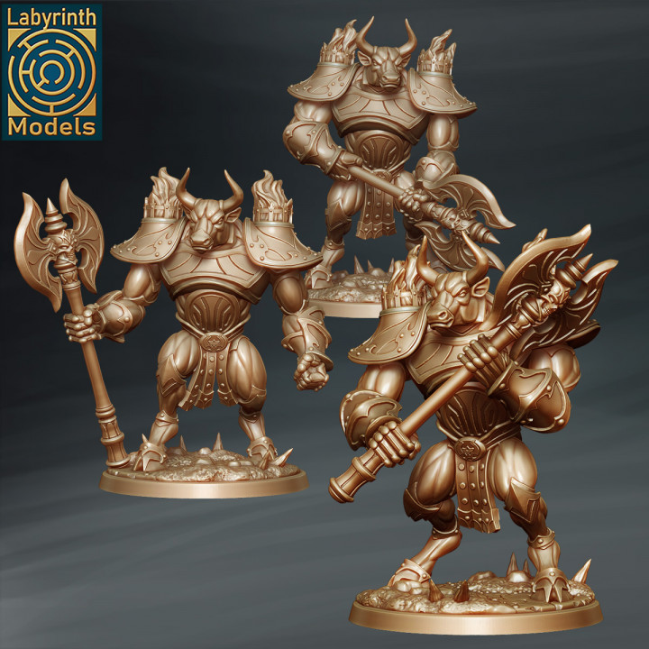 3D Printable Infernal Golems - 32mm scale by Labyrinth Models