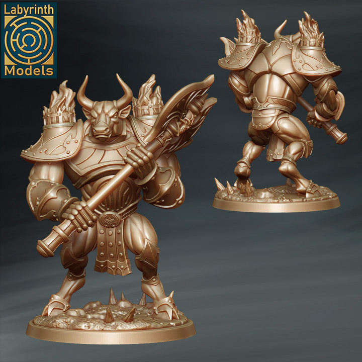 3D Printable Infernal Golems - 32mm scale by Labyrinth Models