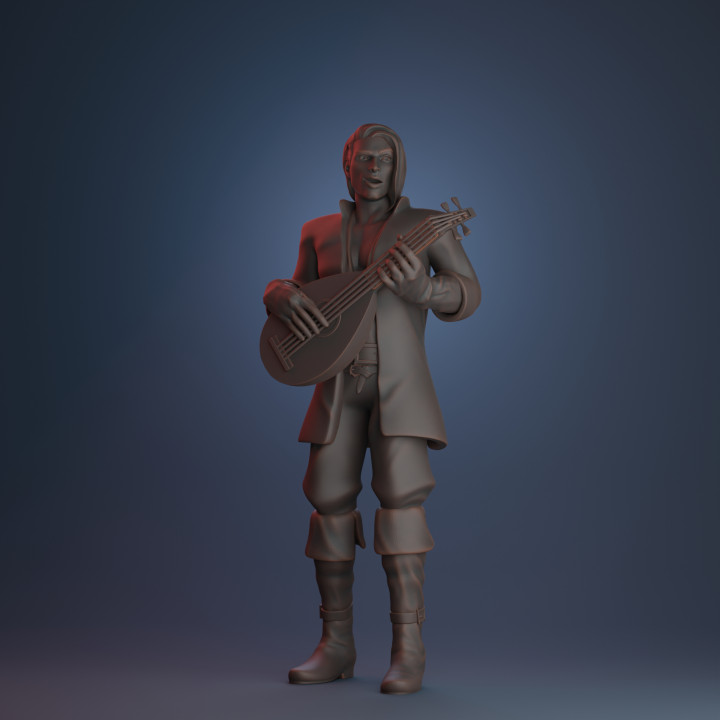 3D Printable The Wandering Bard| Pre-supported mini 30mm | by The ...