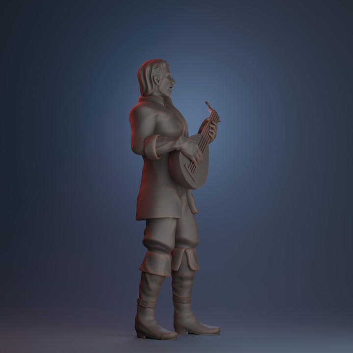 3D Printable The Wandering Bard| Pre-supported mini 30mm | by The ...