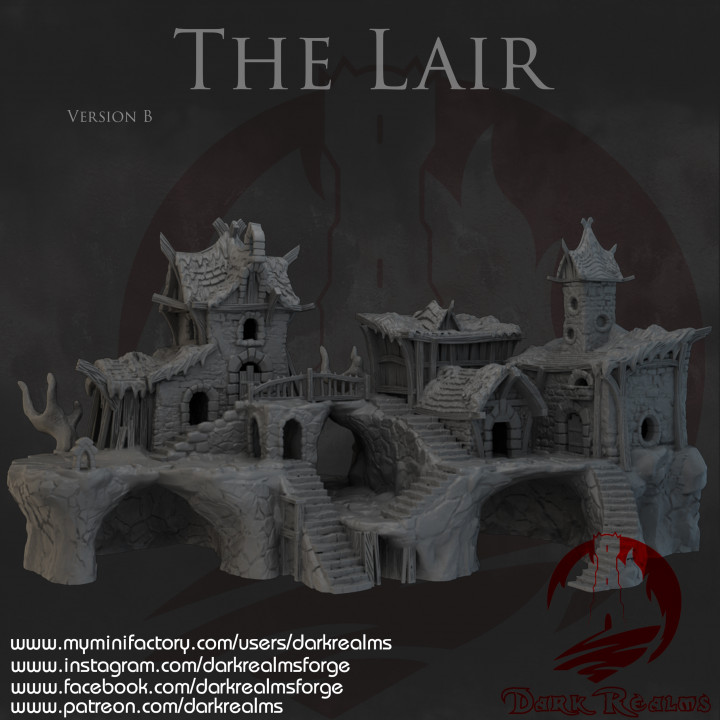 3D Printable Dark Realms - The Lair by Dark Realms Forge
