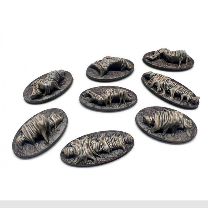 3D Printable Set of 4 Spider Cocoons by August McDaniel