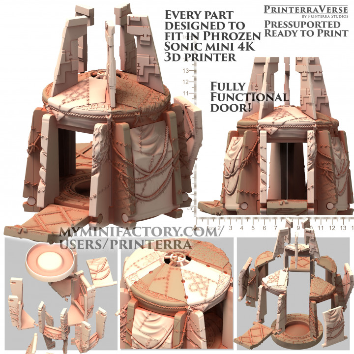 3D Printable 023 DAIXIYA Mongolian Yurt Terrain by Printerra Studios