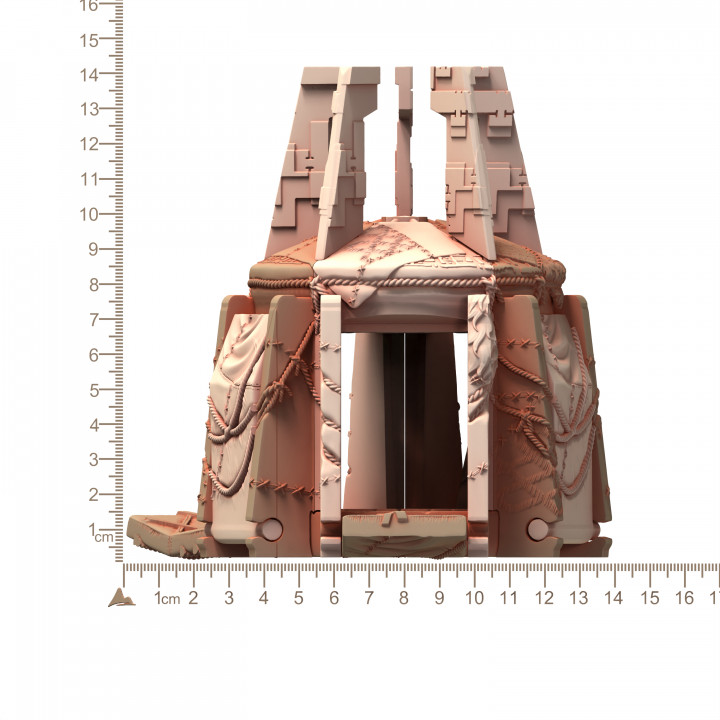 3D Printable 023 DAIXIYA Mongolian Yurt Terrain by Printerra Studios
