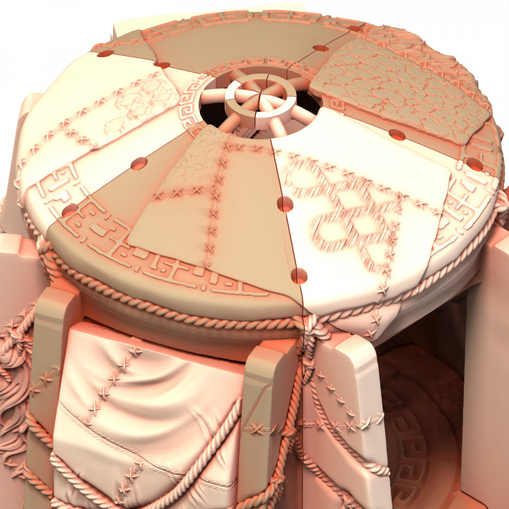 3D Printable 023 DAIXIYA Mongolian Yurt Terrain by Printerra Studios