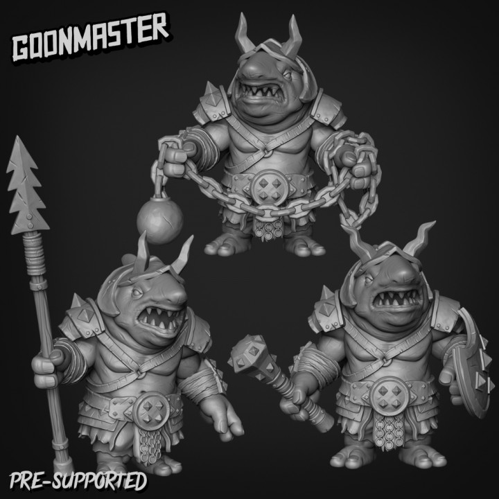 3D Printable Shark Bezerker Bundle + Variants by Goon Master