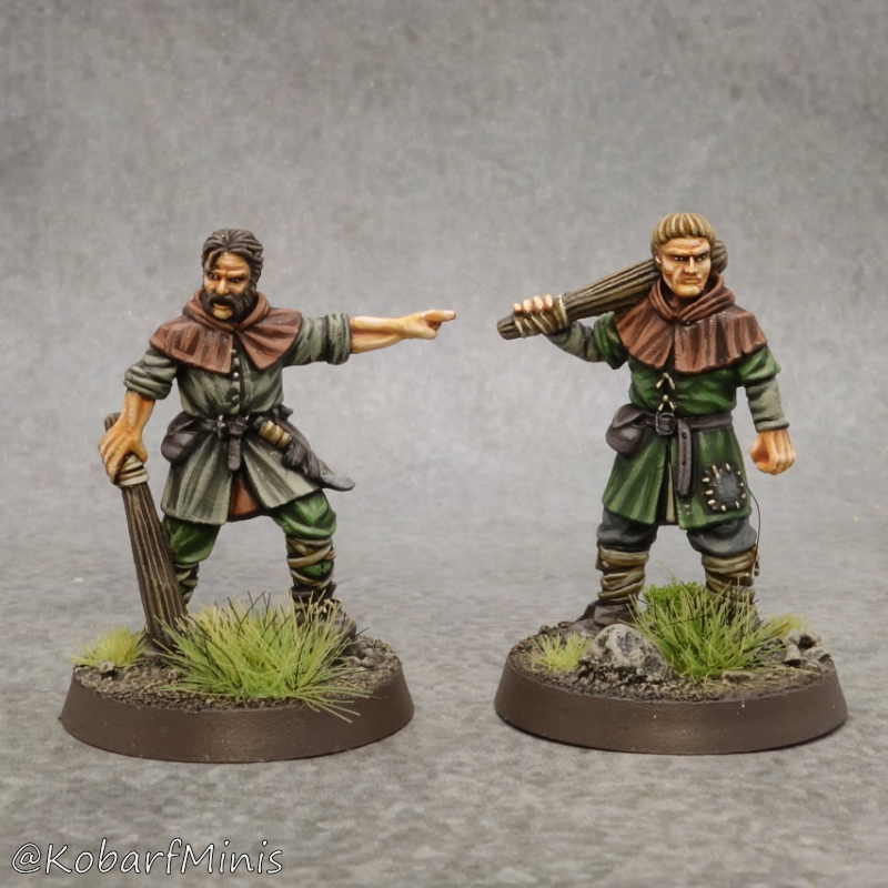 3D Printable Bandits With Clubs by Medbury Miniatures