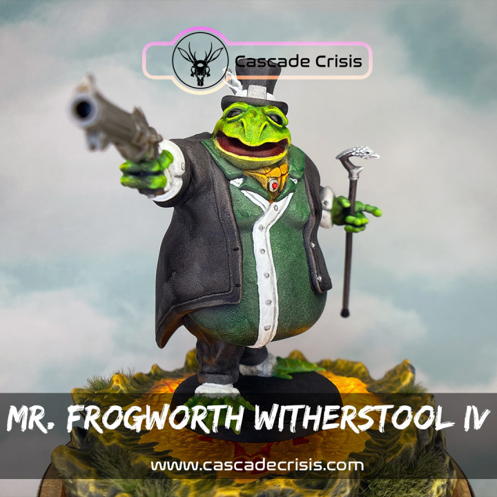 3D Printable Mr. Frogworth Witherstool IV - Frogfolk Gunslinger (28mm ...