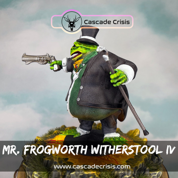 3D Printable Mr. Frogworth Witherstool IV - Frogfolk Gunslinger (28mm ...
