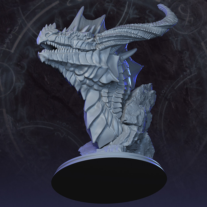 3D Printable Dragon Bust by Sergeant Hammer