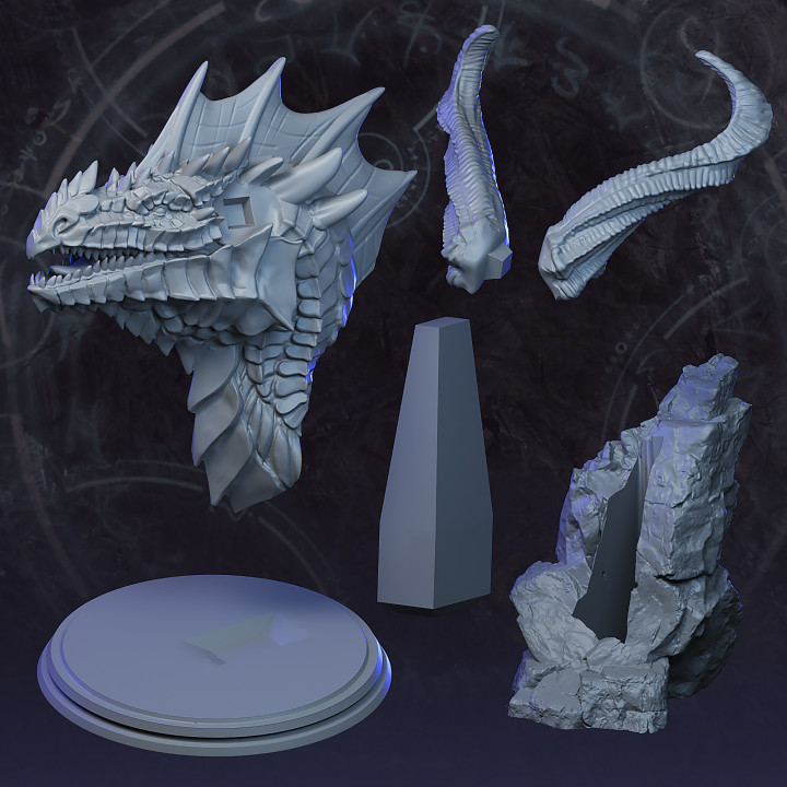 3D Printable Dragon Bust by Sergeant Hammer