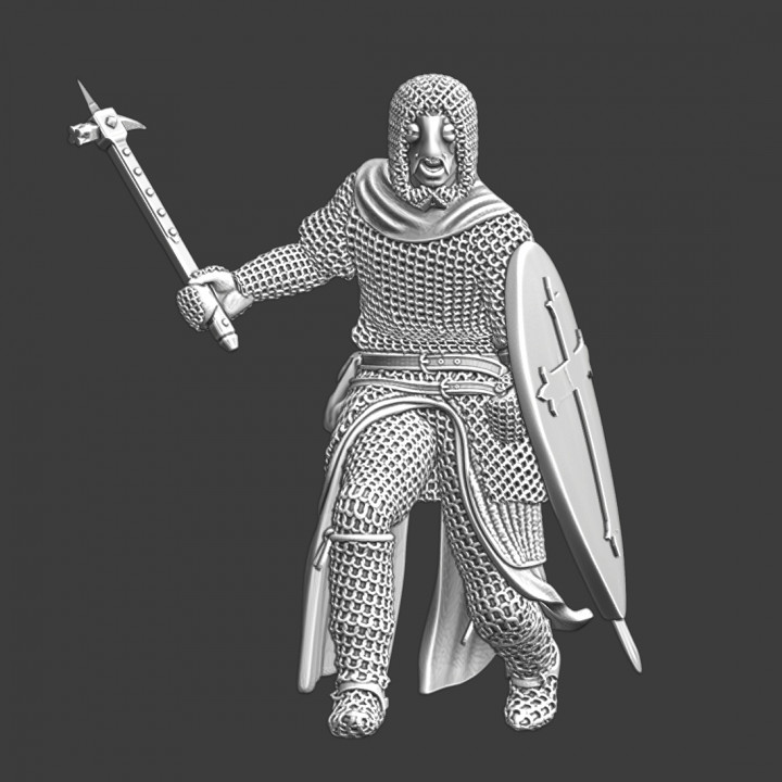 3D Printable Lazarus knight - medieval leper with warhammer by Northern ...