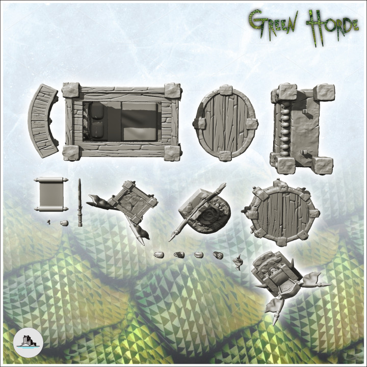 3D Printable Chaos royal furniture set with canopy bed and throne (17 ...