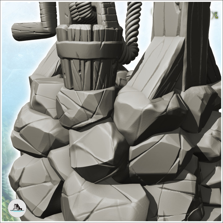 3D Printable Skull chaos well with stone wall (14) - Ork Green Horde ...