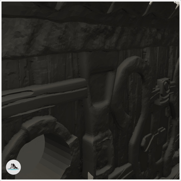 3D Printable Medieval building with overhanging floor and rounded roof ...