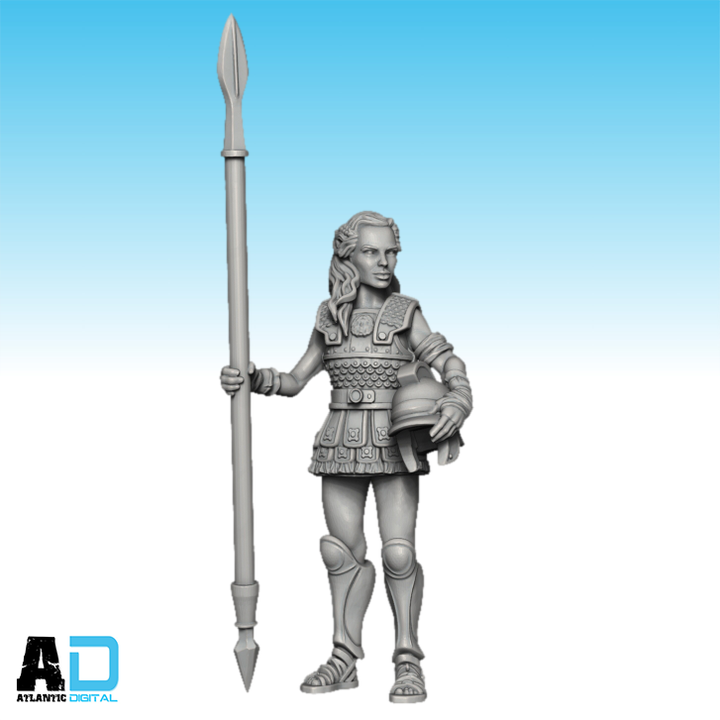 3D Printable Female Hoplites by Wargames Atlantic
