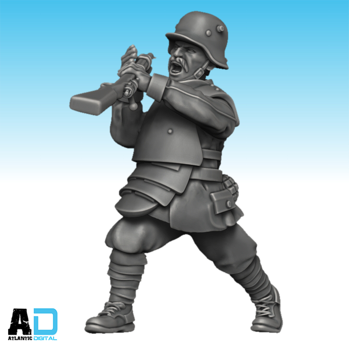 3D Printable German Trench Raiders by Wargames Atlantic