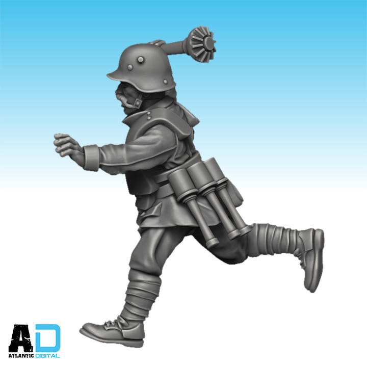 3D Printable German Trench Raiders by Wargames Atlantic