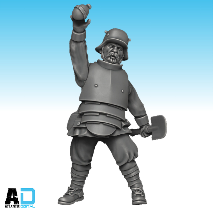 3D Printable German Trench Raiders by Wargames Atlantic