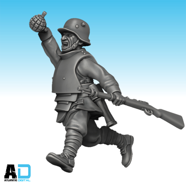 3D Printable German Trench Raiders by Wargames Atlantic