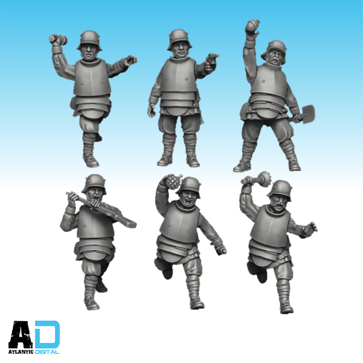3D Printable German Trench Raiders by Wargames Atlantic