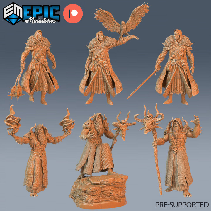3D Printable Orc Witch Hunter & Shaman Set / Male Warrior / Green Skin ...