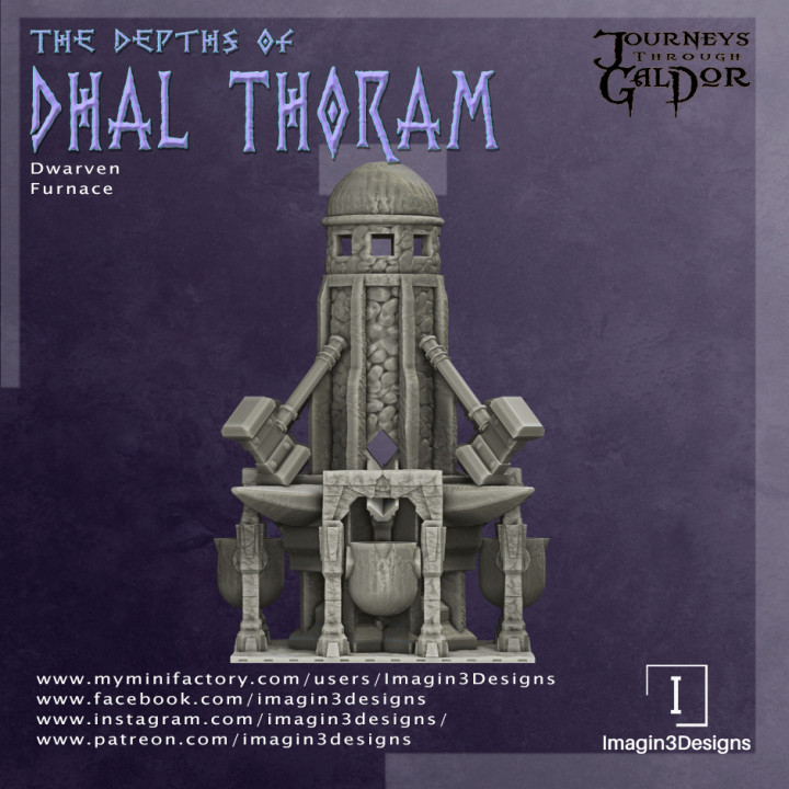 3D Printable Dwarven Furnace by Imagin3Designs