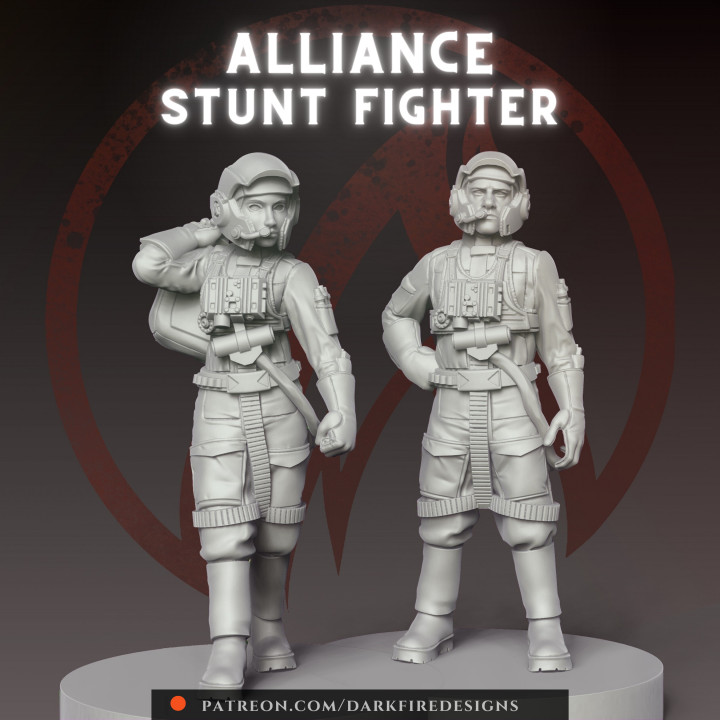 3D Printable Alliance Stunt Fighter by Dark Fire Designs