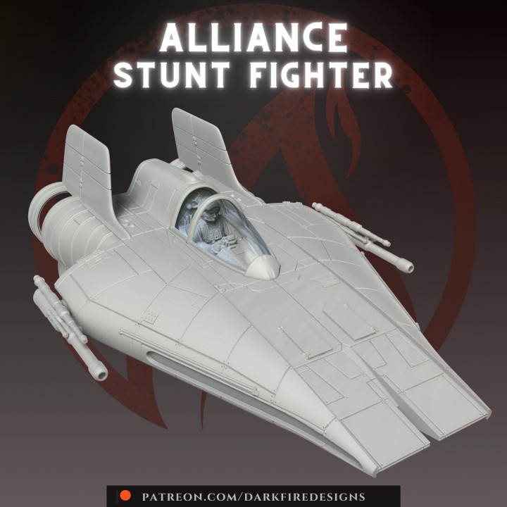 3D Printable Alliance Stunt Fighter by Dark Fire Designs
