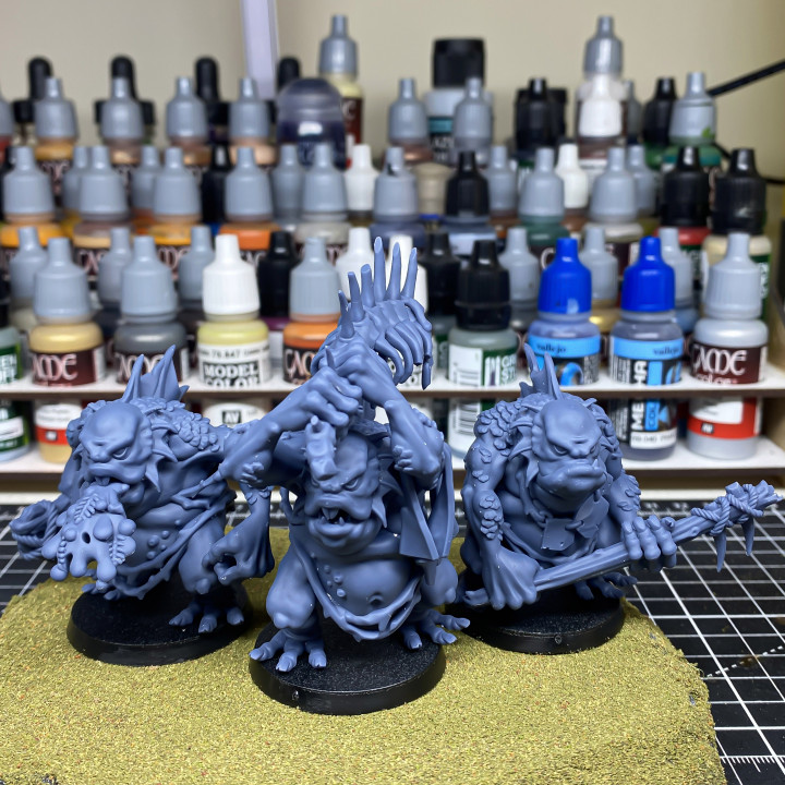 3D Printable Swamp Trolls - Highlands Miniatures by Highlands Miniatures