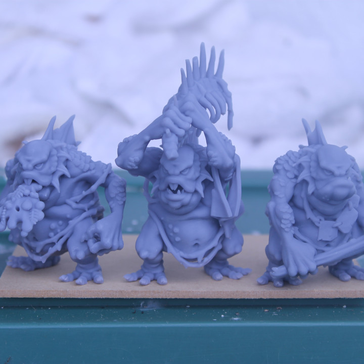 3D Print of Swamp Trolls - Highlands Miniatures by SpoiledOrc