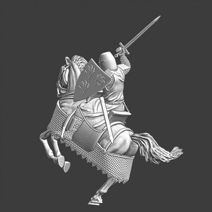 3D Printable Medieval German crusader knight with sword by Northern ...