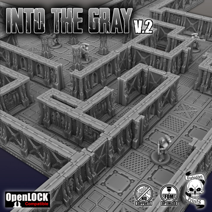 3D Printable Into The Gray V.2 by Forbidden Prints