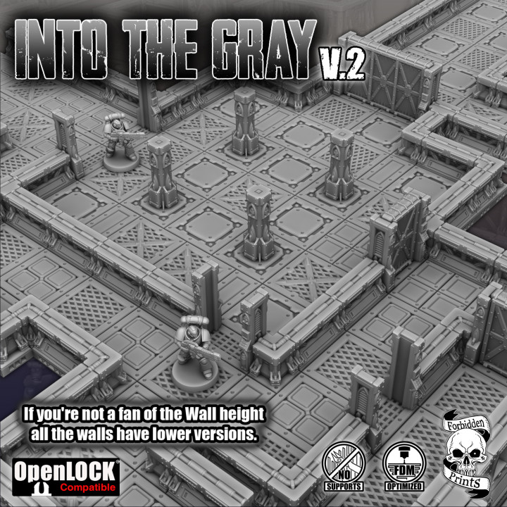 3D Printable Into The Gray V.2 by Forbidden Prints