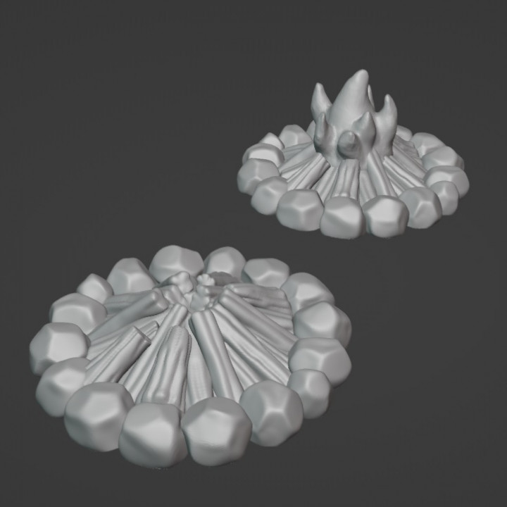 3D Printable Campfire - Supportless by Balázs Patonai