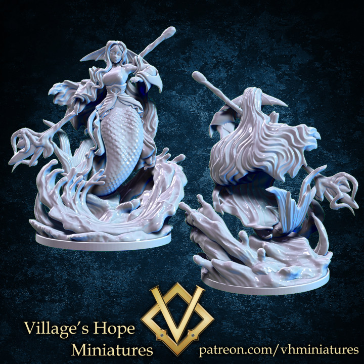 3D Printable Mermaid Sorcerer / wizard / enchanter by Village's Hope ...