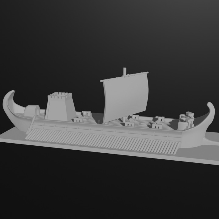 3D Printable 1/1200 Ancient Galley Set & Blender Exporter AN-1 by ...