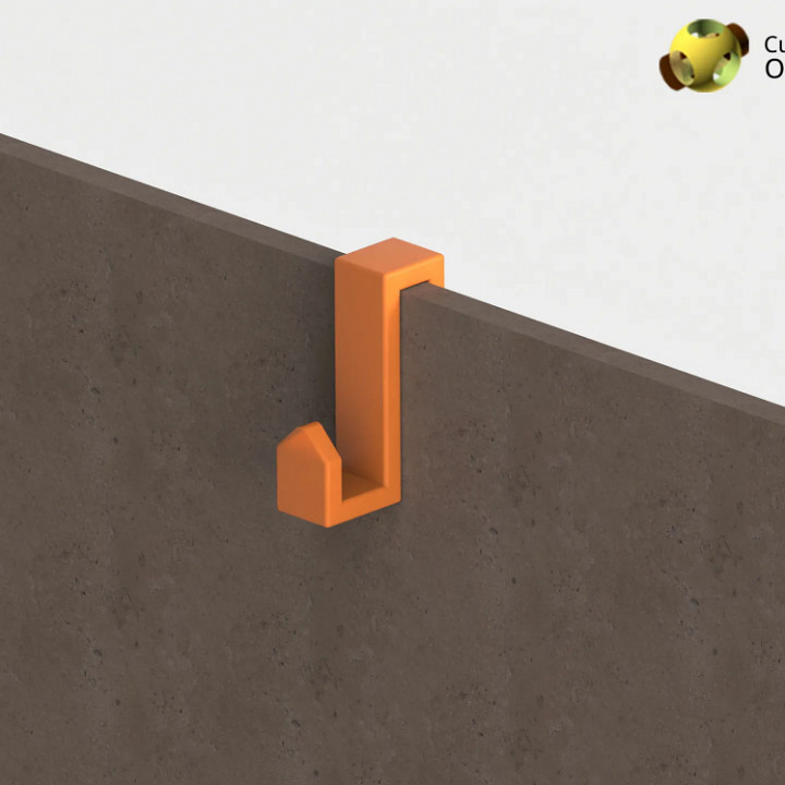 3D Printable Customizable Hook (OpenSCAD) by Christian M