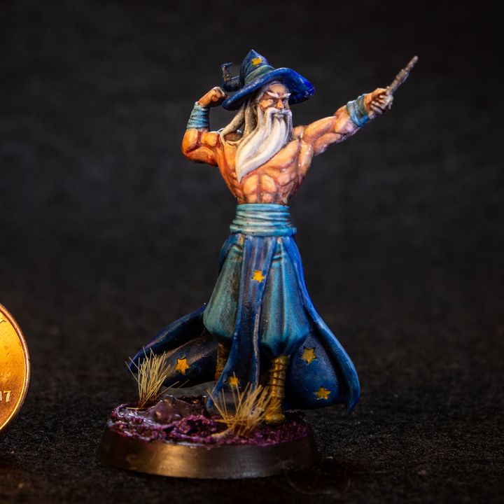 3D Print of Brentallius the Muscle Wizard by MeanChristine