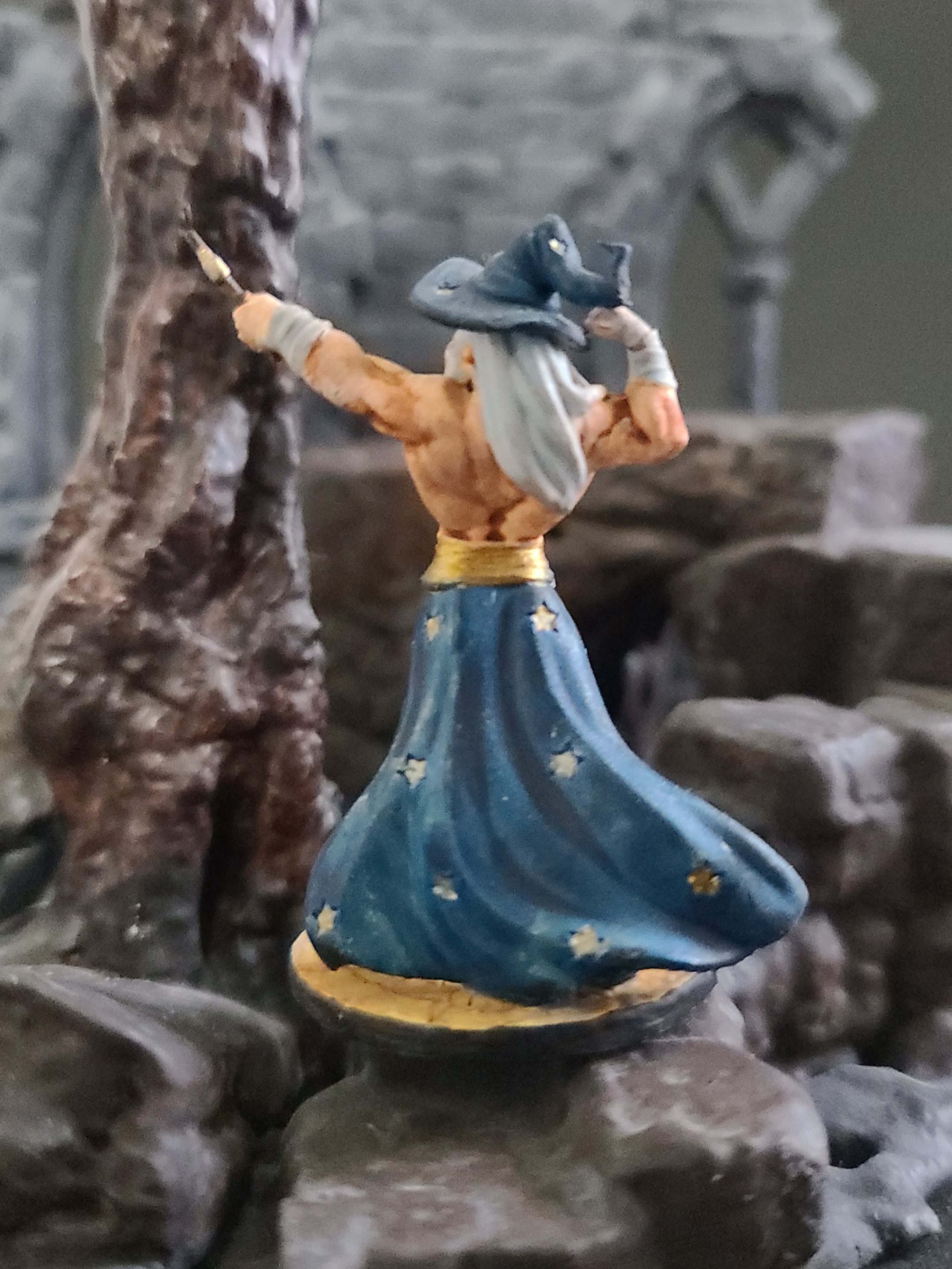 3D Printable Brentallius the Muscle Wizard by Twin Goddess Miniatures