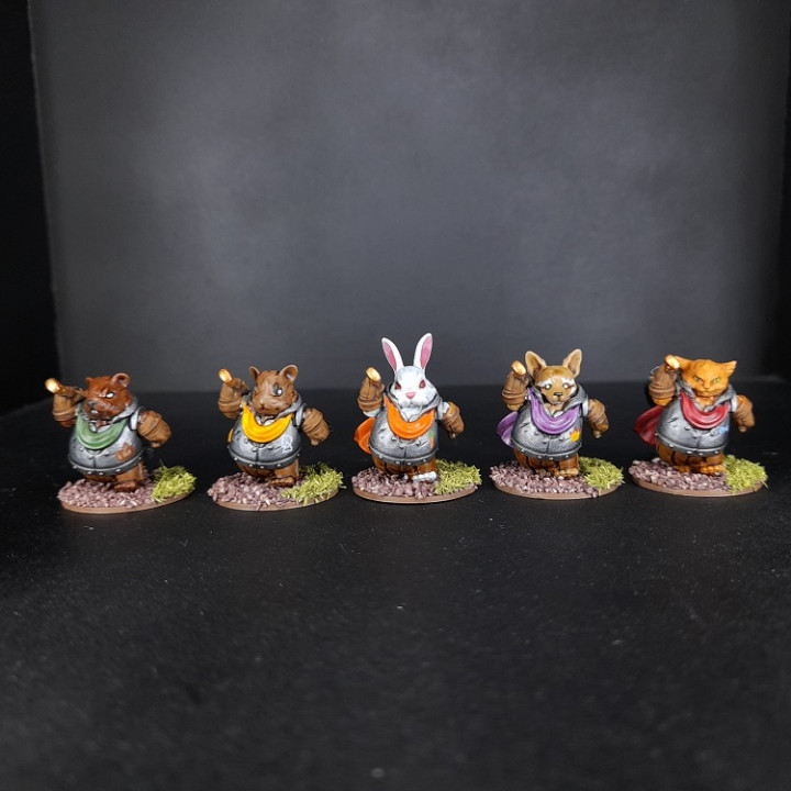 3D Print of Beastfolk Warrior (plus variants) by MonCapitan